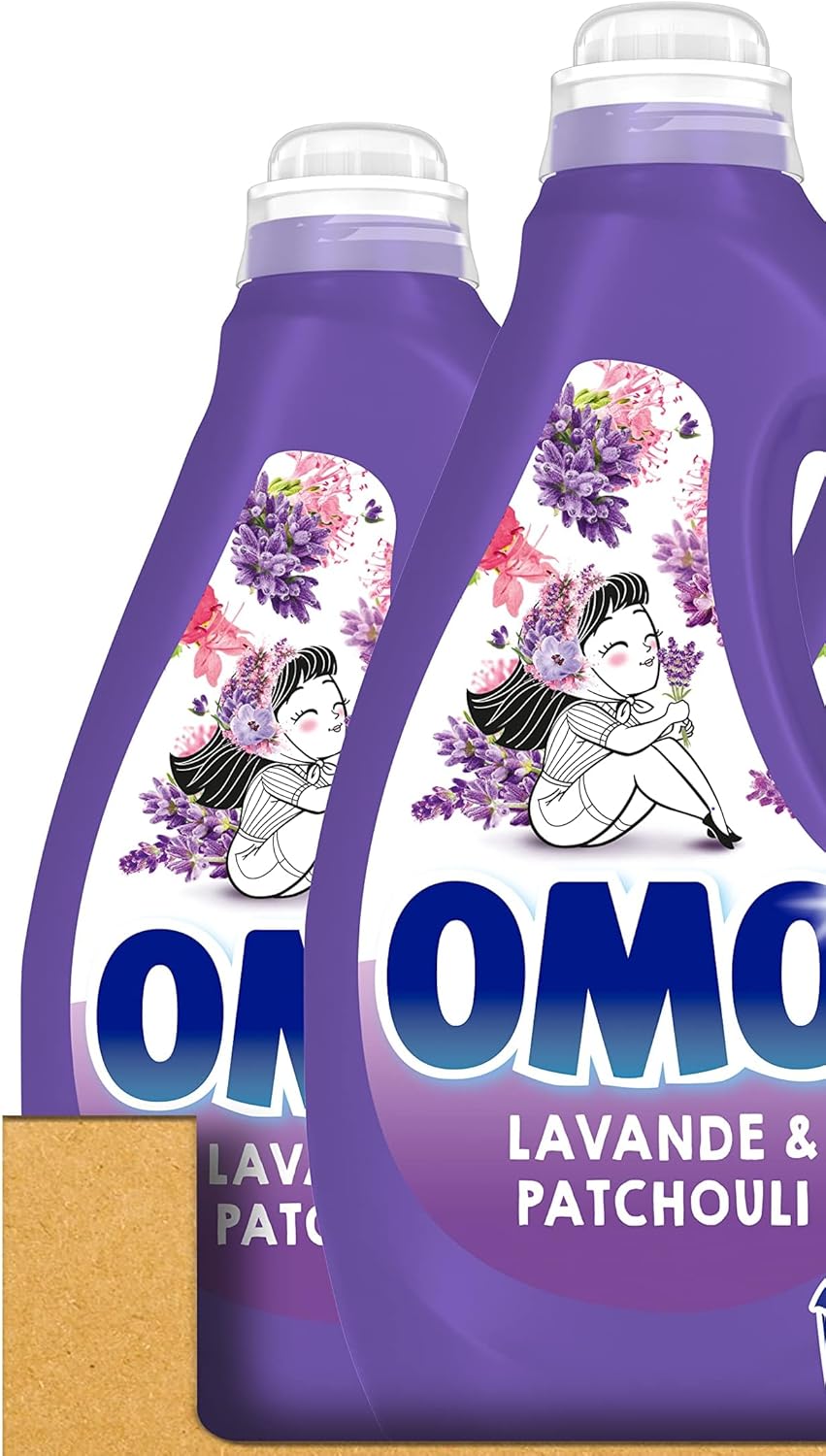 Omo Lessive liquide Lavande et patchouli - 160 lavages - parfum longue ...