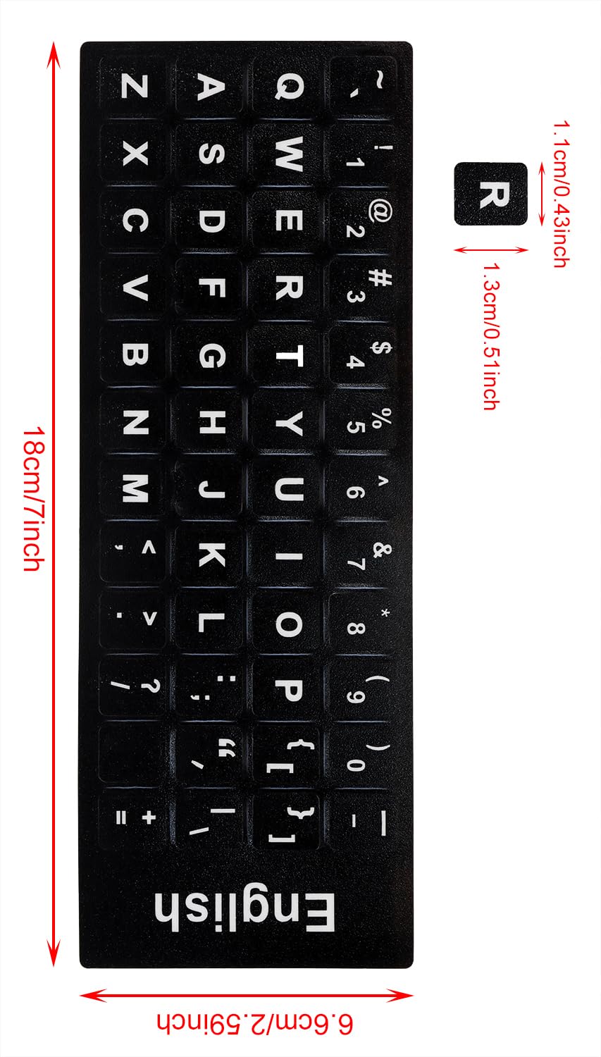 Keyboard Letter Stickers ONLYKXY 3-Pack - Black Background White ...