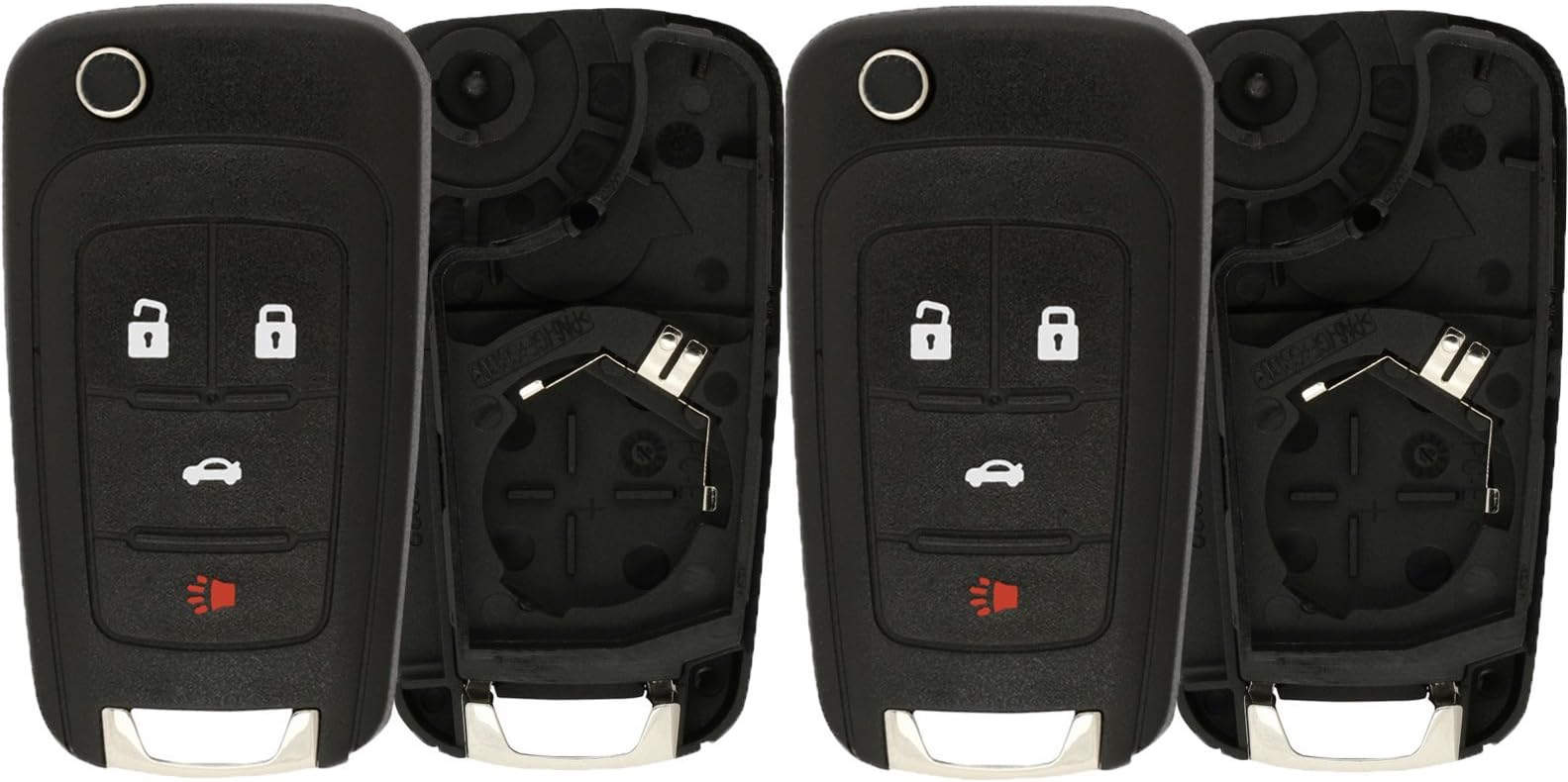 Amazon.com: X AUTOHAUX HYQ14FBA 1551A-14FBA Car Key Fob Shell 4 Button Remote Control Key Case ...