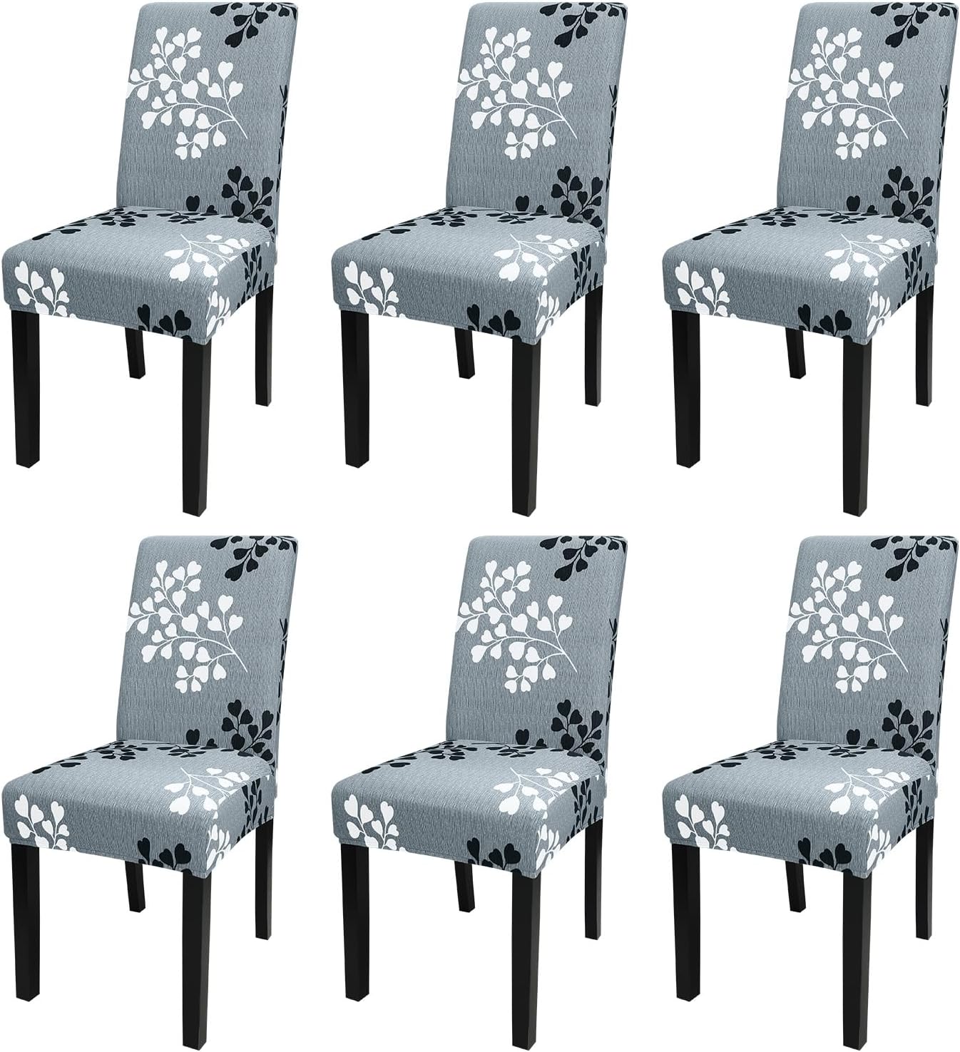 Amazon.com: JQinHome Pattern Chair Covers for Dining Room Set of 6 ...