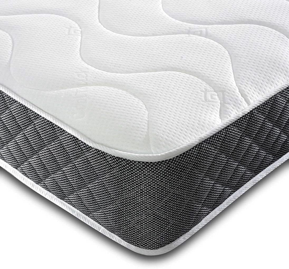 Pesh 4ft6 Double Cool Blue Memory Foam Spring Mattress - 6 inch ...
