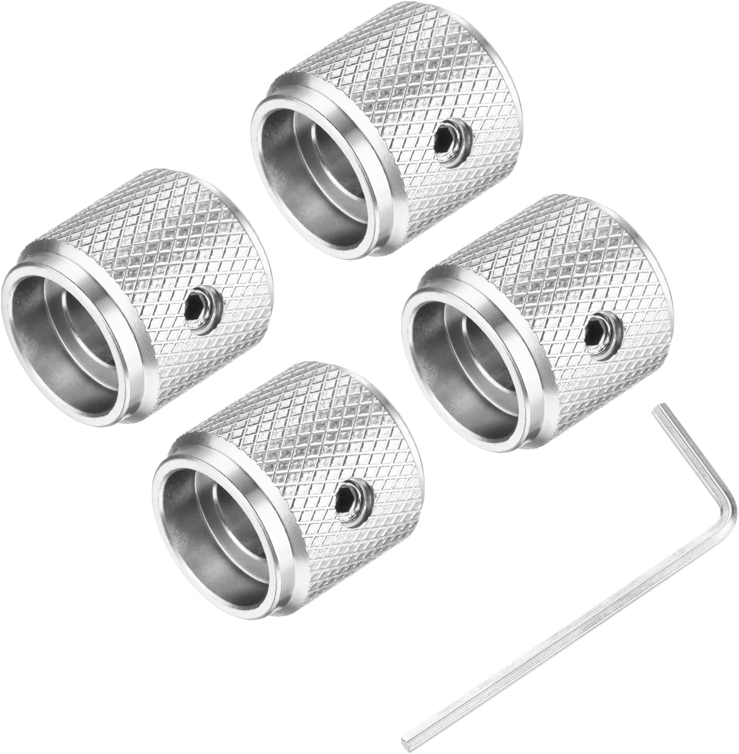 sourcing map 4PCS Guitar Knobs Metal, Volume Tone Control Dome Knobs 6mm x 13mm Potentiometer ...