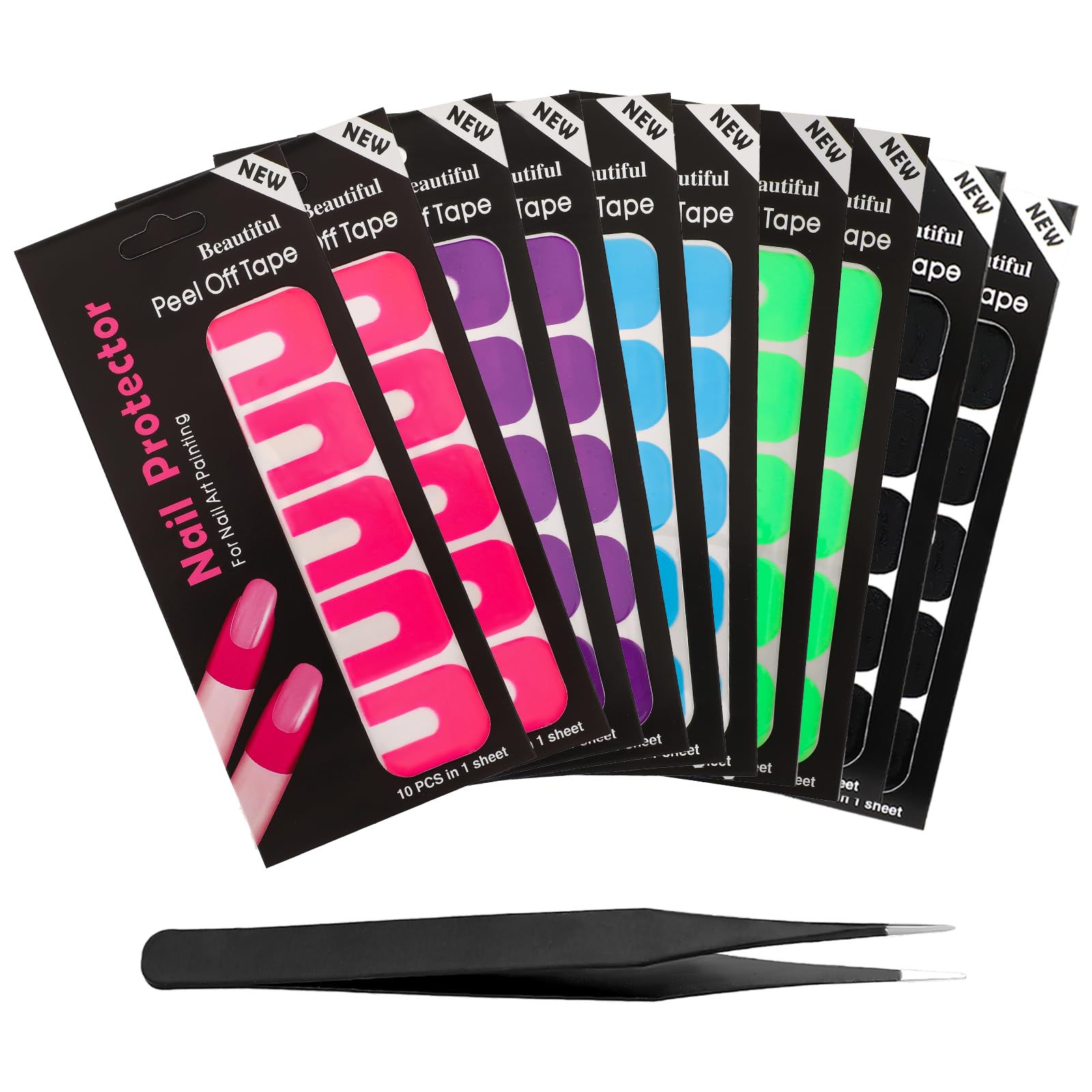 Amazon.com: KALIONE 100pcs Nail Polish Protector for Fingers with ...