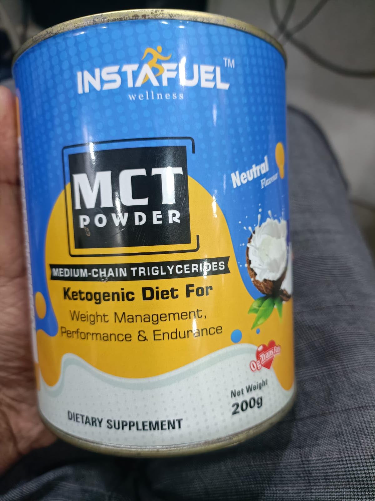 Instafuel MCT Oil Powder | 200g | Caprylic Acid(C8) 62-66%, Capric Acid ...