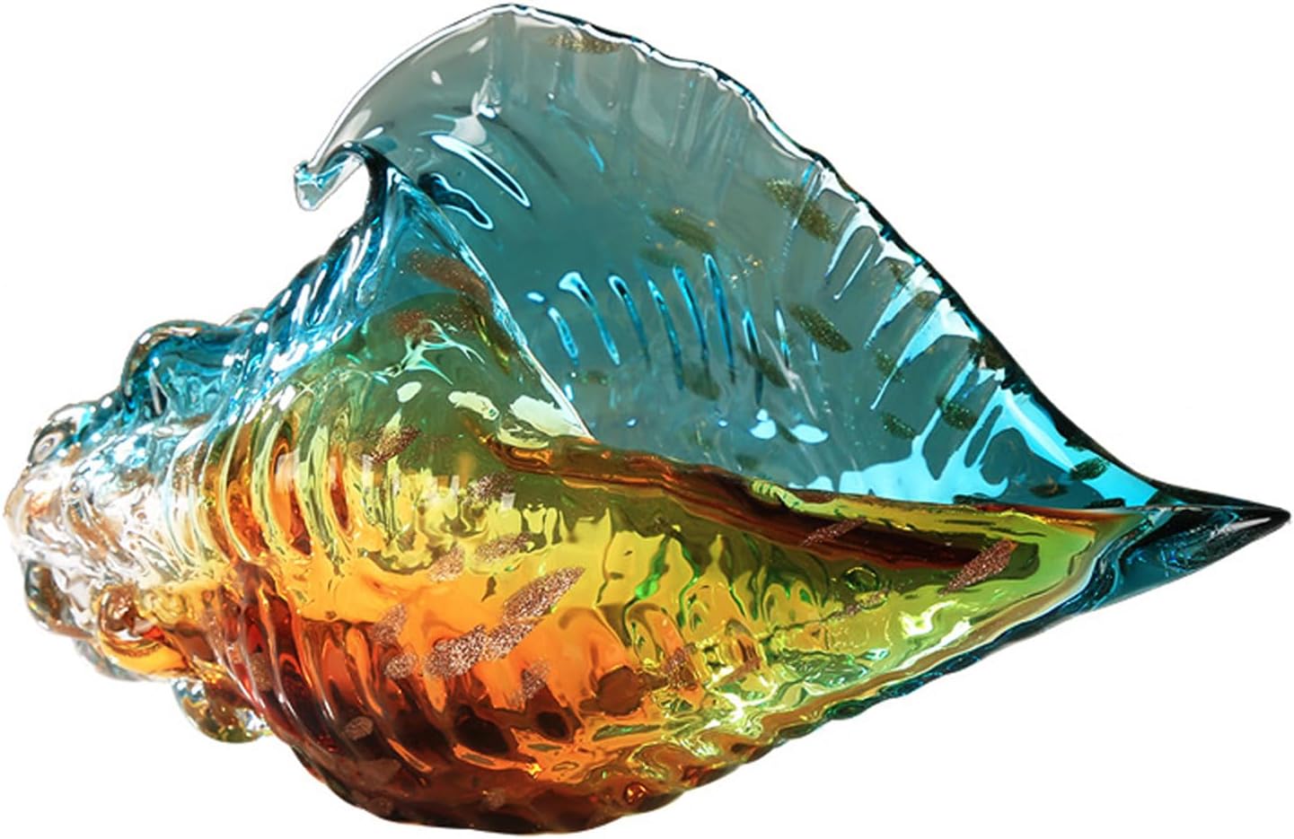 Amazon.com: Glass Seashell Decor Hand Blown Glass Conch Shell Figurines ...