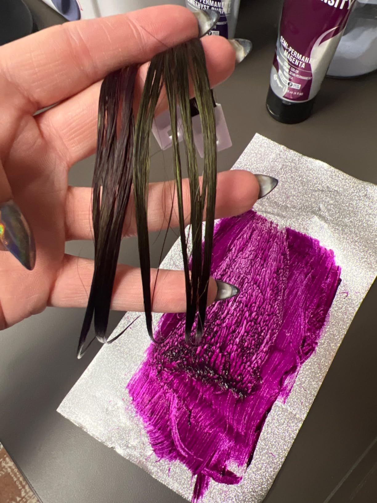 Amazon.com : Noverlife 30PCS Grey Human Hair Swatches for Testing Color ...