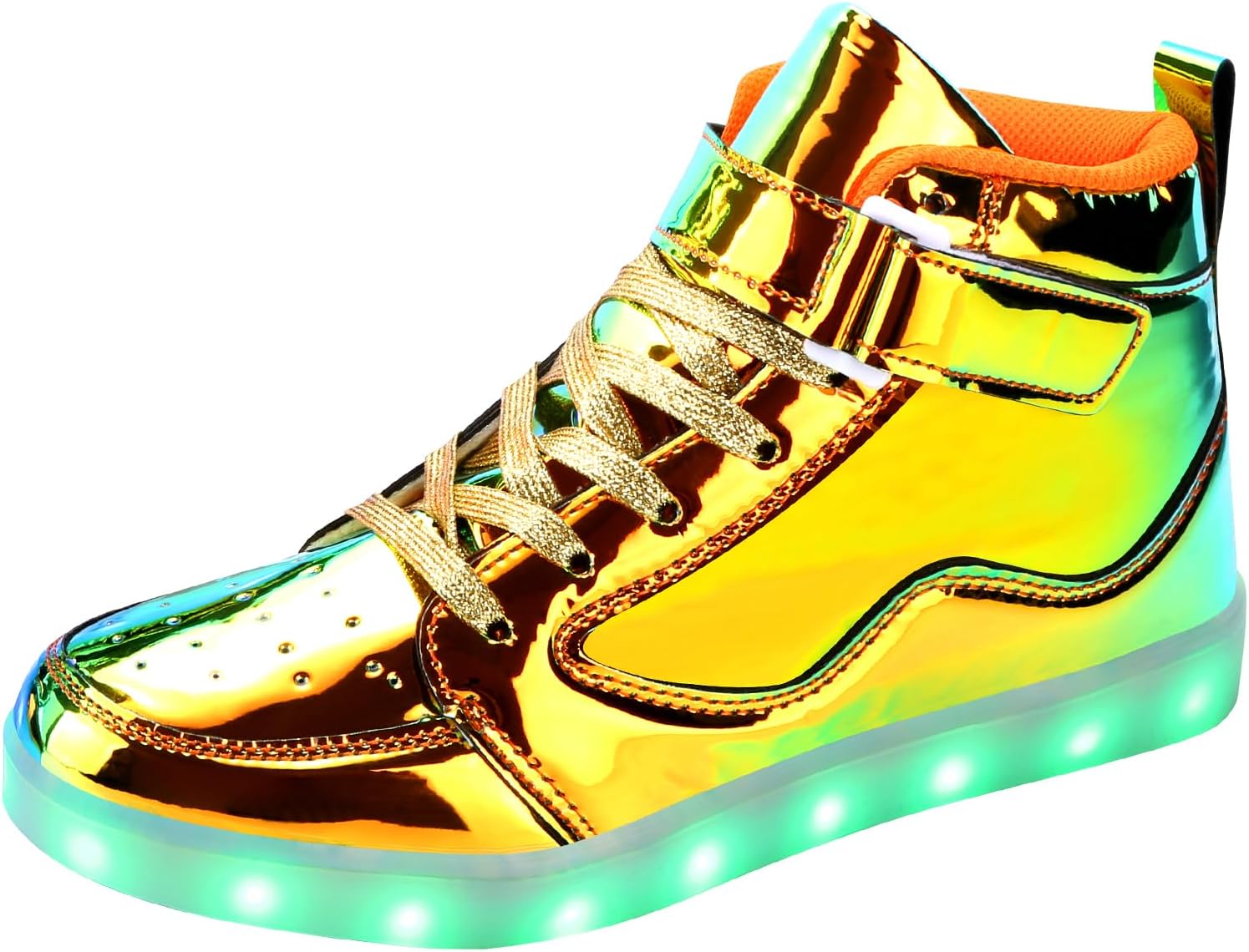 KUNWFNIX Light Up Shoes Men Women LED Shoes High Top Adult Light Up ...