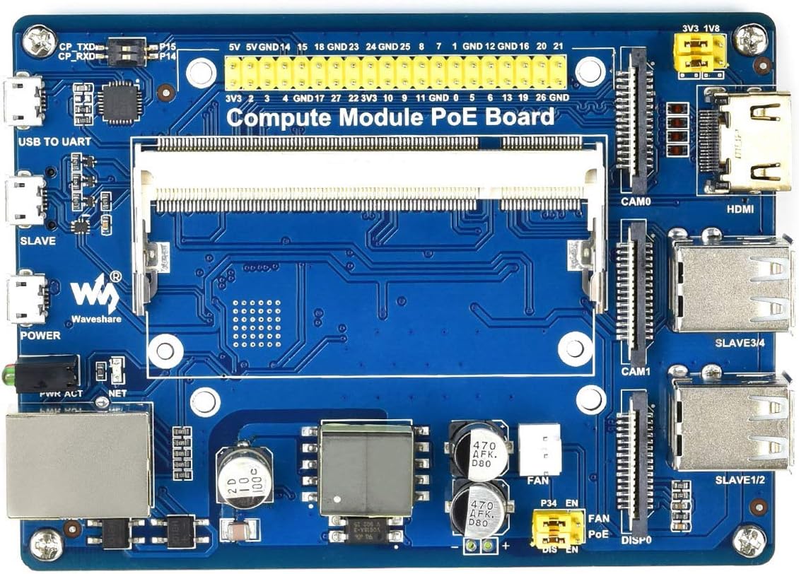 Amazon.com: Waveshare Compute Module IO Board Plus Development ...