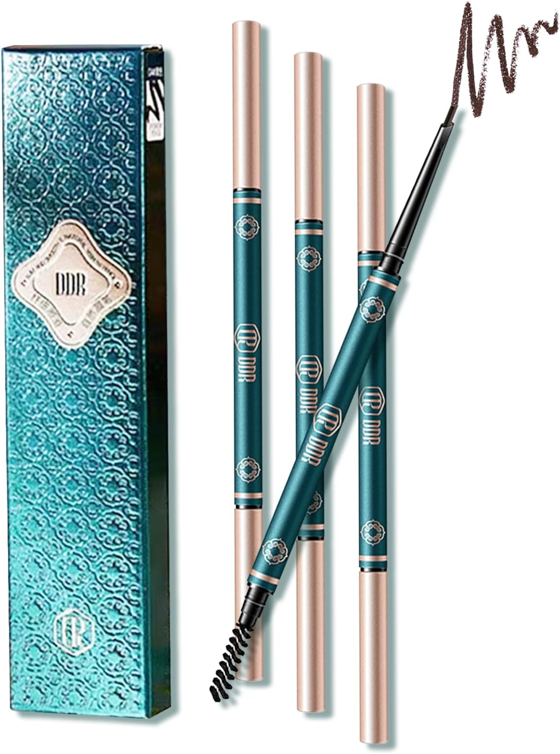 Amazon.com : 4pcs Gray Eyebrow Pencil Waterproof, Double-Ended ...