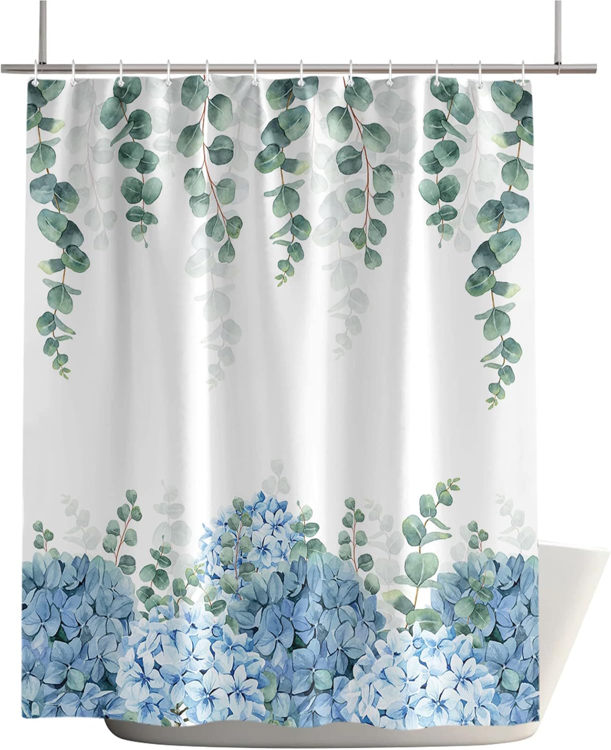 Amazon.com: Possta Decor Shower Curtain for Bathroom Hydrangea ...