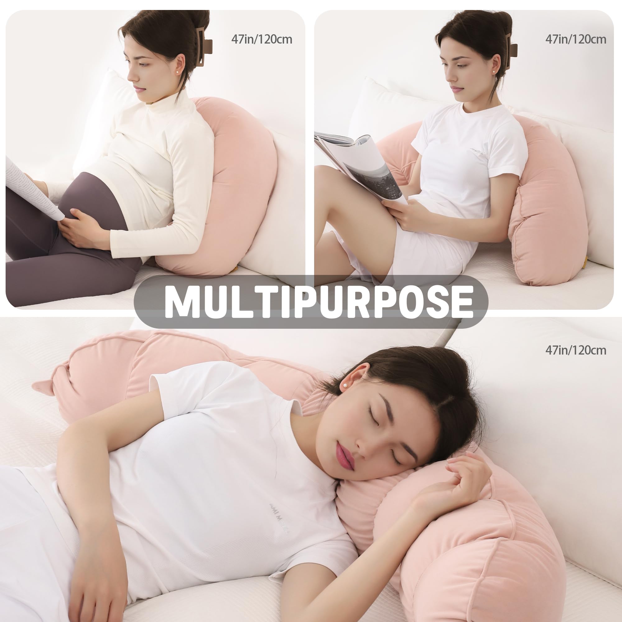 Bolster Pillow For Lumbar Support Peallow Cuddle Pillow - Bolster With ...
