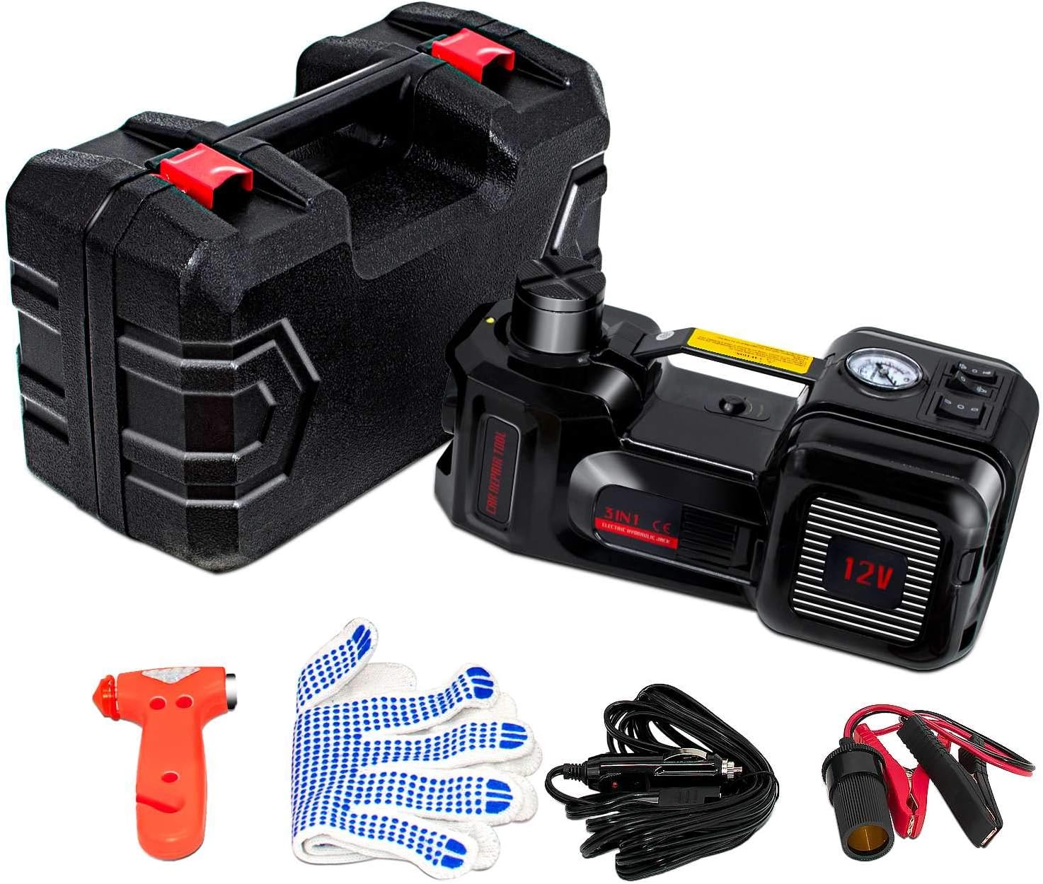 Amazon.com: NthPOWER Electric Car Jack 5Ton 12V Car Jack Hydraulic ...