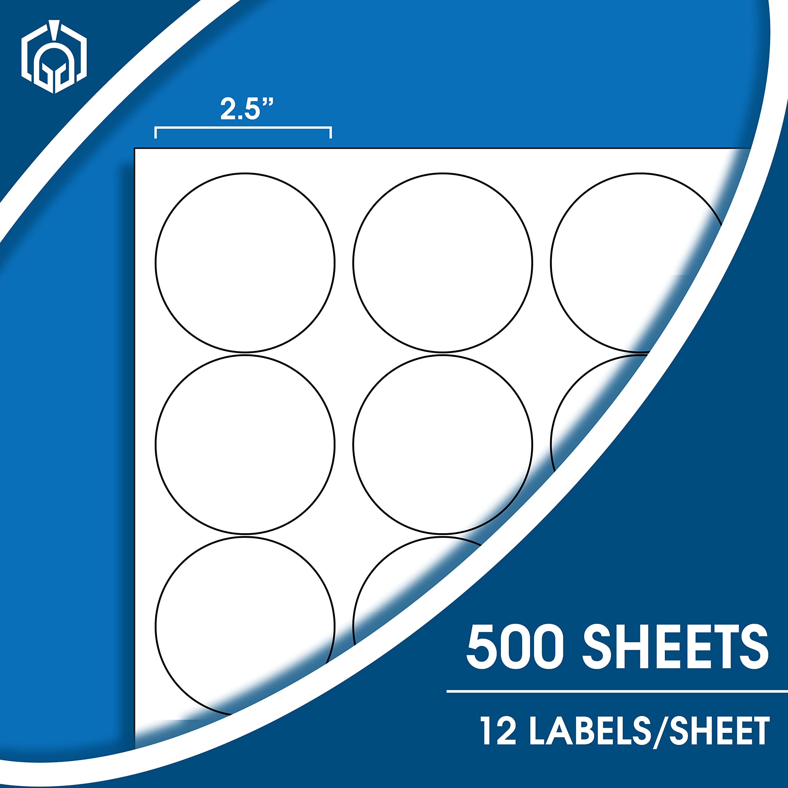 Snapklik.com : Spartan Industrial Printable Circle Laser Label - 2.5 ...