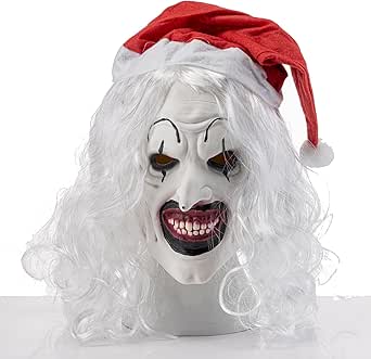 Amazon.com: Scary Halloween Terrifier Clown Mask, Art the Clown Latex ...