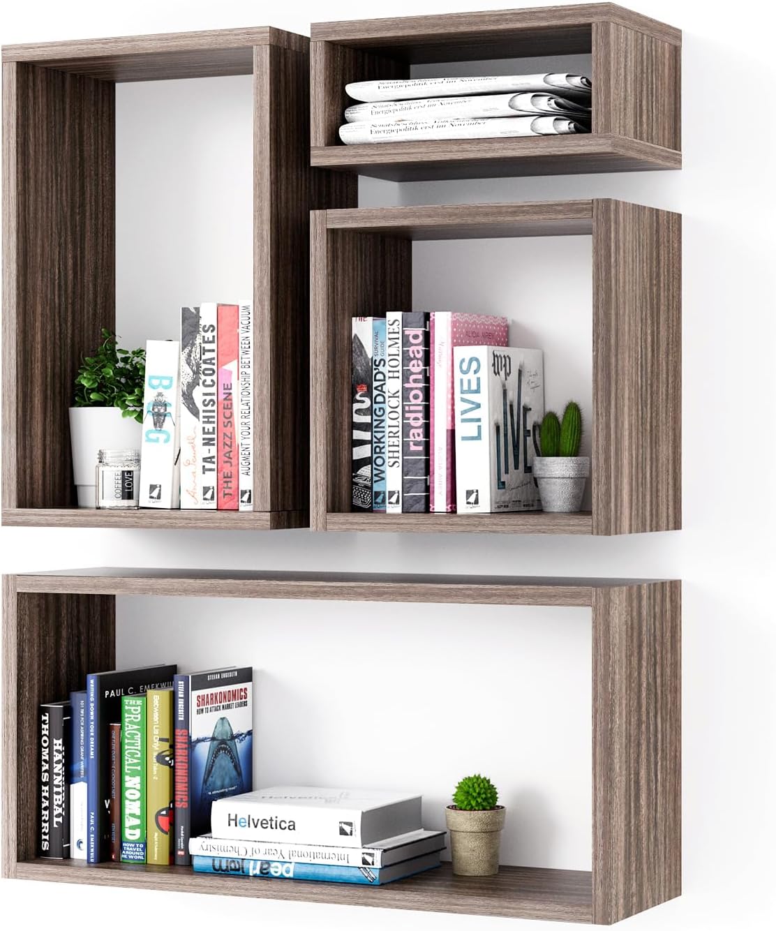Amazon.com: Drakestone Designs Stackable Floating Box Shelves (Set of 2 ...