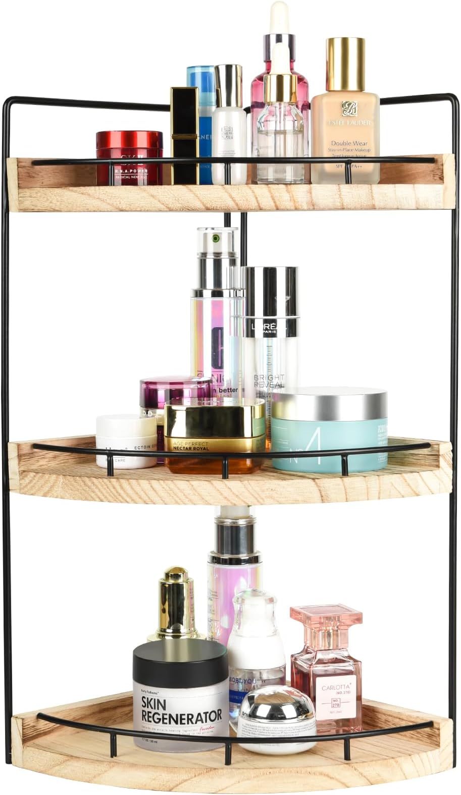 Amazon.com: Upgraded 3-Tier Rotating Tray Kitchen Counter Organizer ...