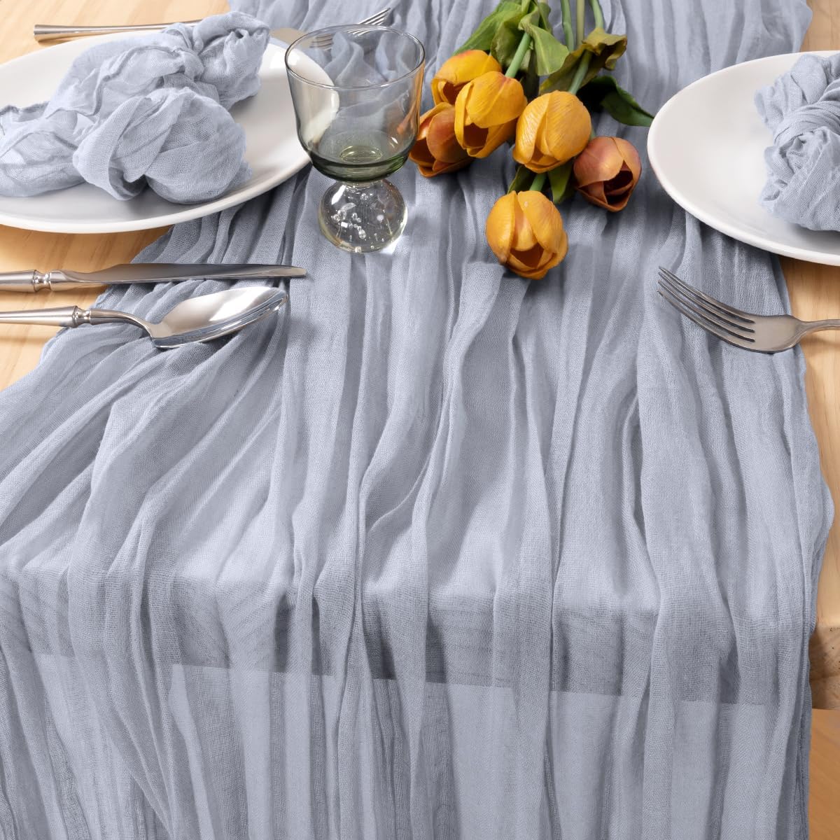 Amazon.com: MLMC Grey Cheesecloth Table Runner 10ft Gauze Rustic Boho ...