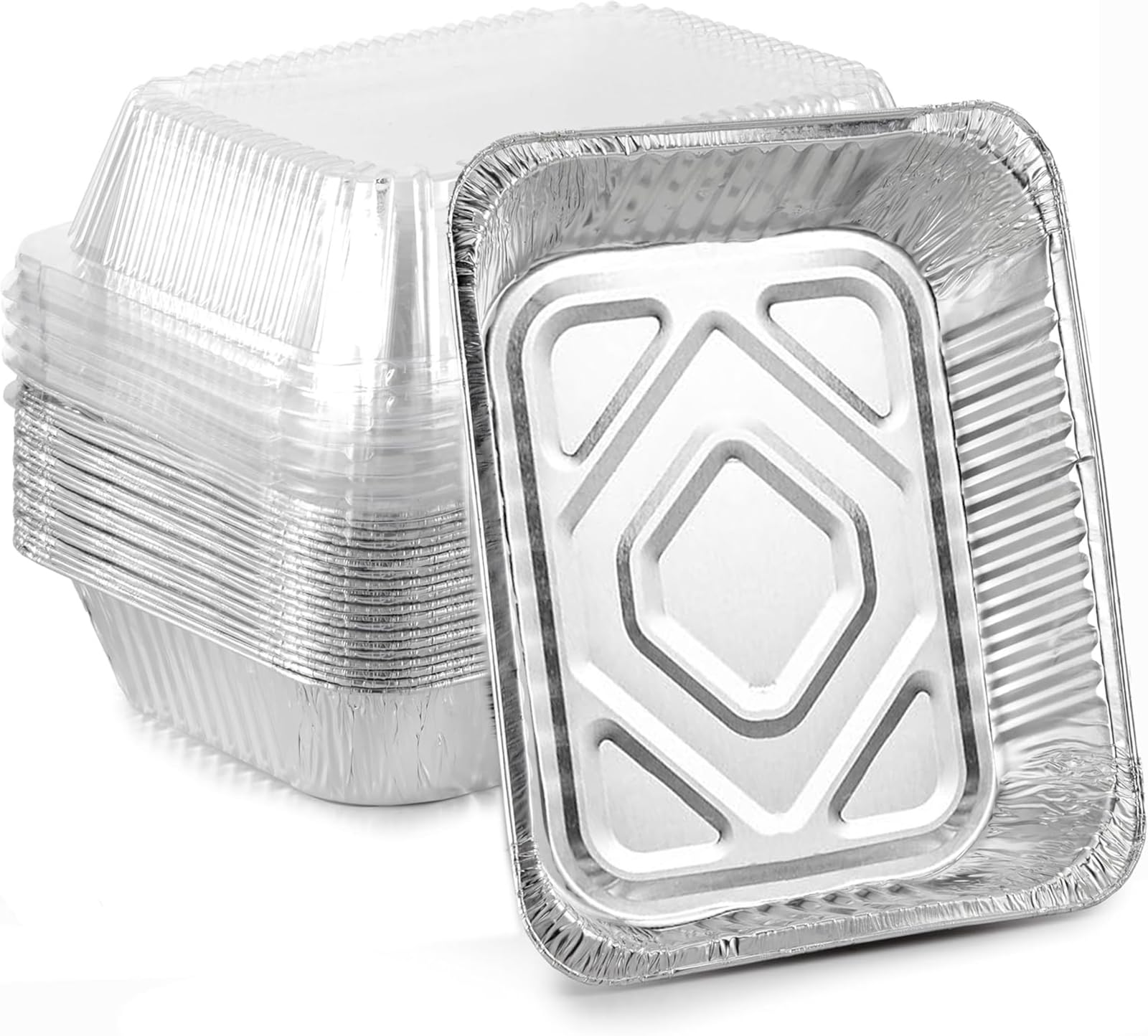 Amazon.com: 10x13 Disposable Aluminum Foil Pans With Lids (10 Pack ...