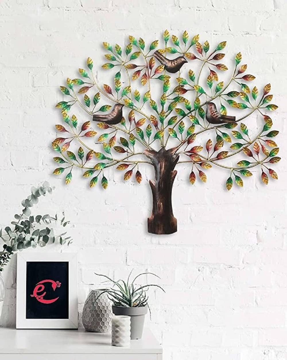 Microtex Metal Big Wall Hanging Home Decor Tree for Home (37X2X37 inch ...
