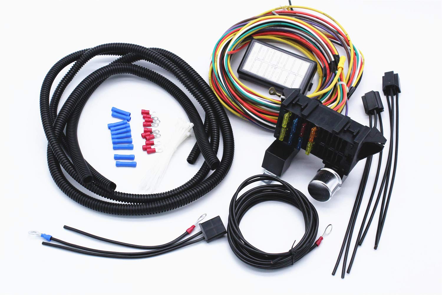 Amazon.com: 8 Circuit Wire Kit Universal Wiring Harness : Automotive