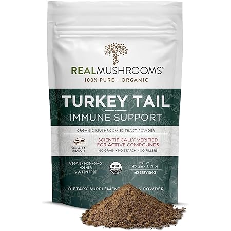 Amazon.com: Sustainably US Grown, Organic Turkey Tail Mushroom Powder ...