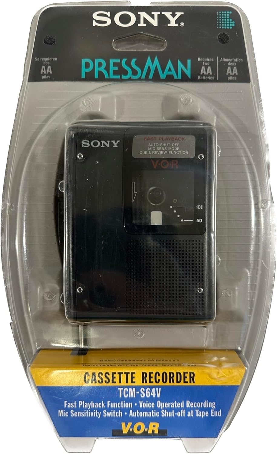 Amazon.com: Sony Pressman TCM-S64V Cassette Recorder : Electronics