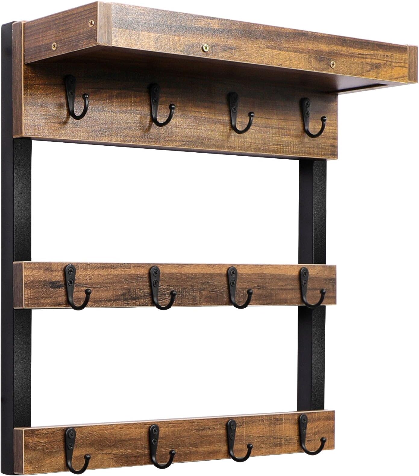 Amazon.com - OROPY Coffee Mug Rack Wall Mounted, Rustic Wood Cups Rack ...