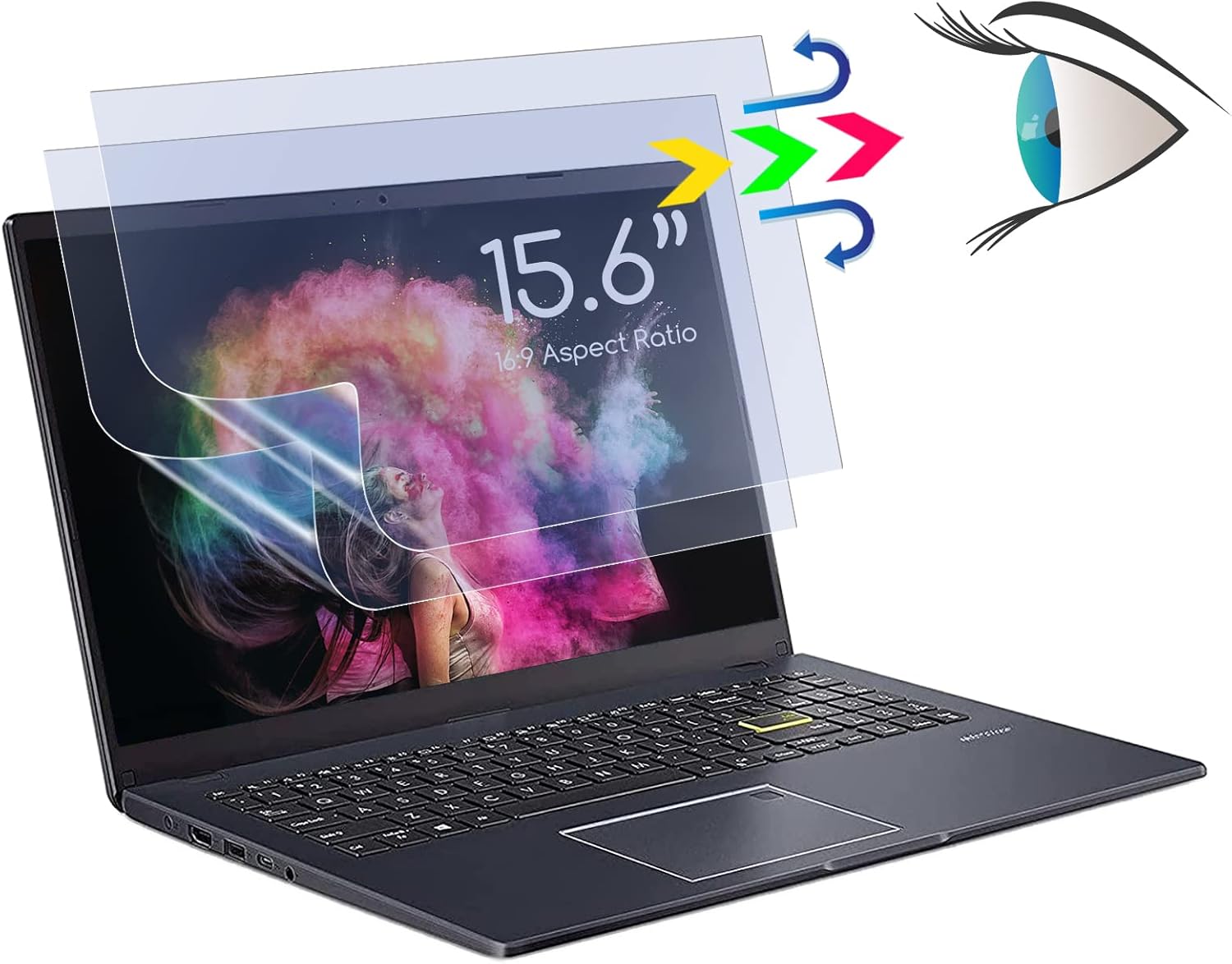 KEANBOLL 2 PCS 15.6" Anti Blue Light Glare Laptop Screen Protector, Eye ...