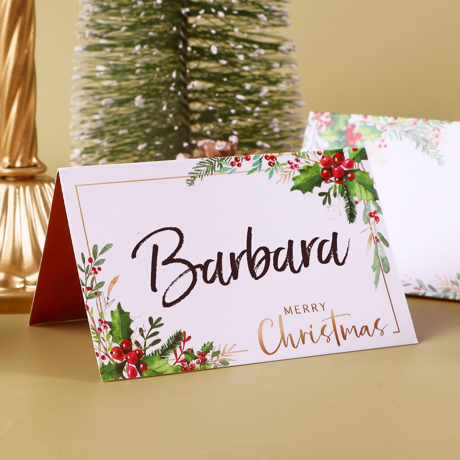 Movie Themed Place Card Table For Christmas Holiday Table Setting