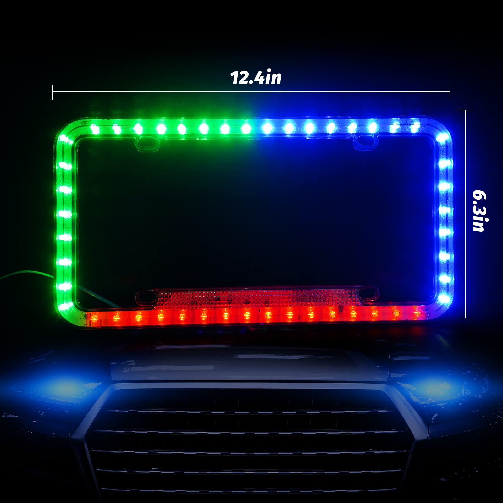 Led License Plate Frame LED Motorcycle License Plate Frame, "Classic