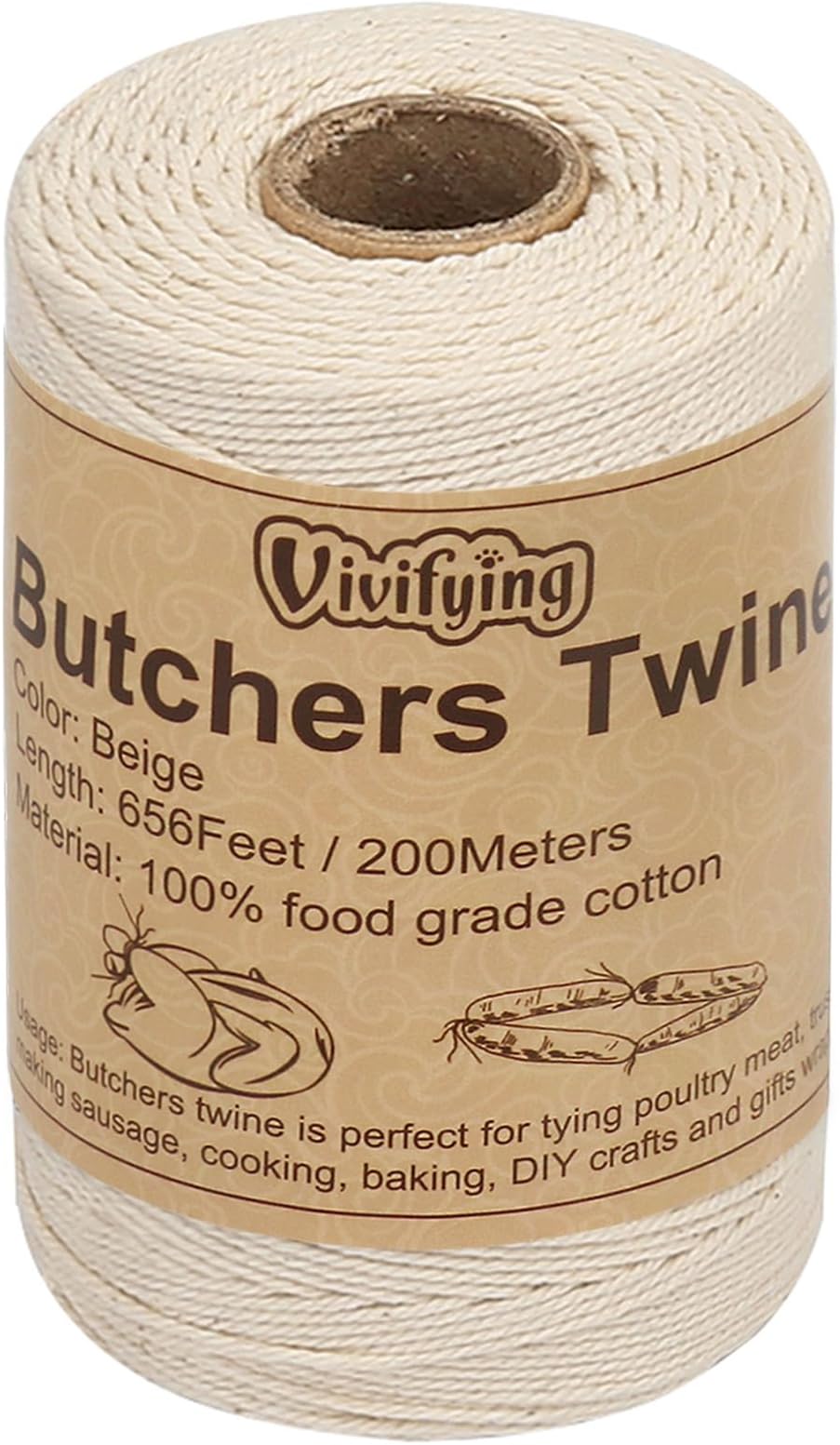 Amazon.com: Tenn Well Butchers Twine, 656 Feet 1mm Food Safe Cotton ...
