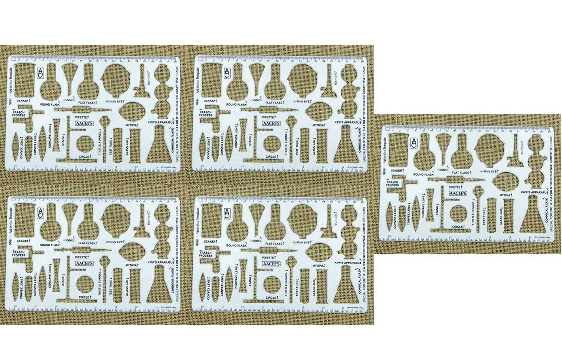 Arvachin Science Stencil Science Equipment Template Beaker Bunsen ...