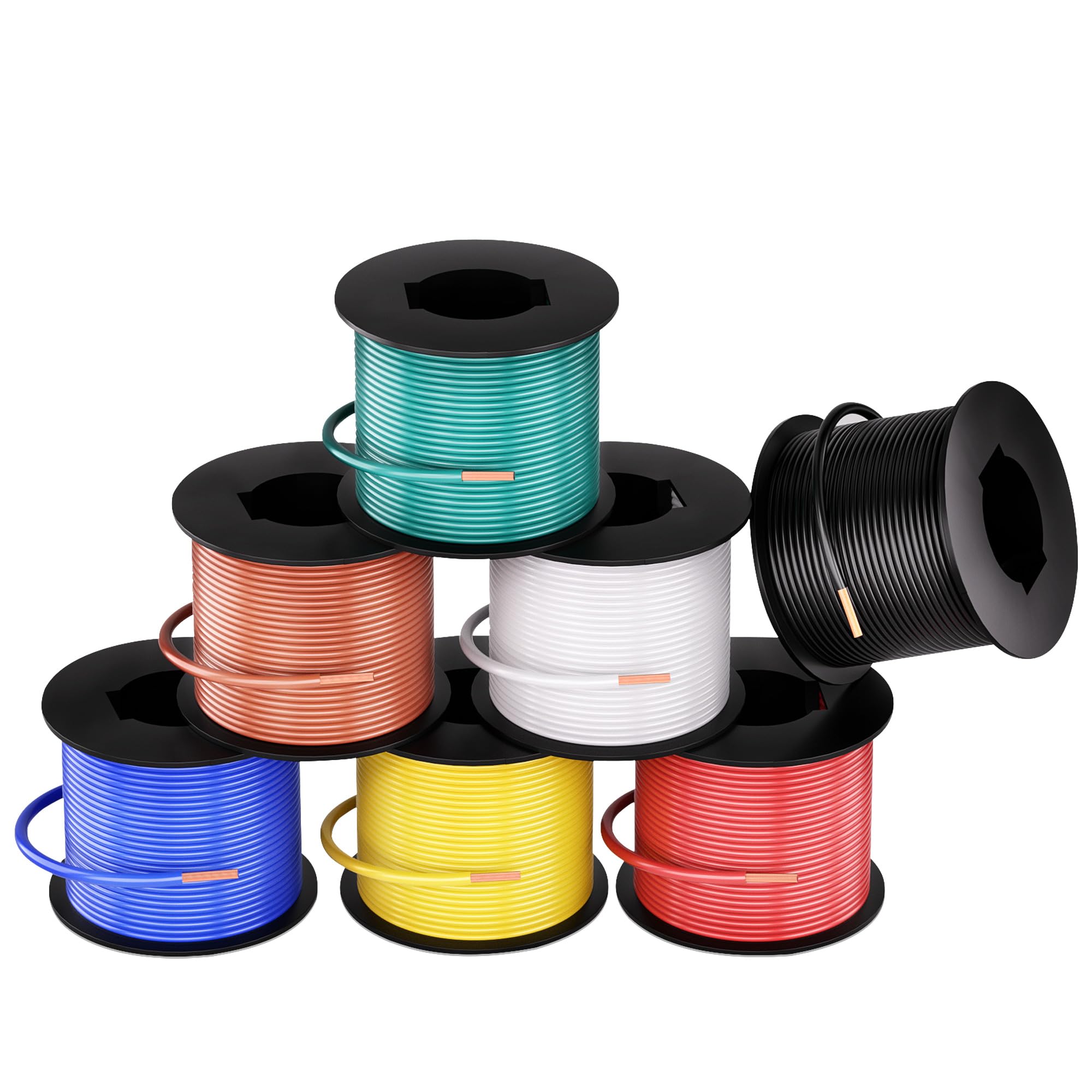 Amazon.com: SUZCO 7 Pack 100FT Enough 14 Gauge Automotive Primary Wire ...