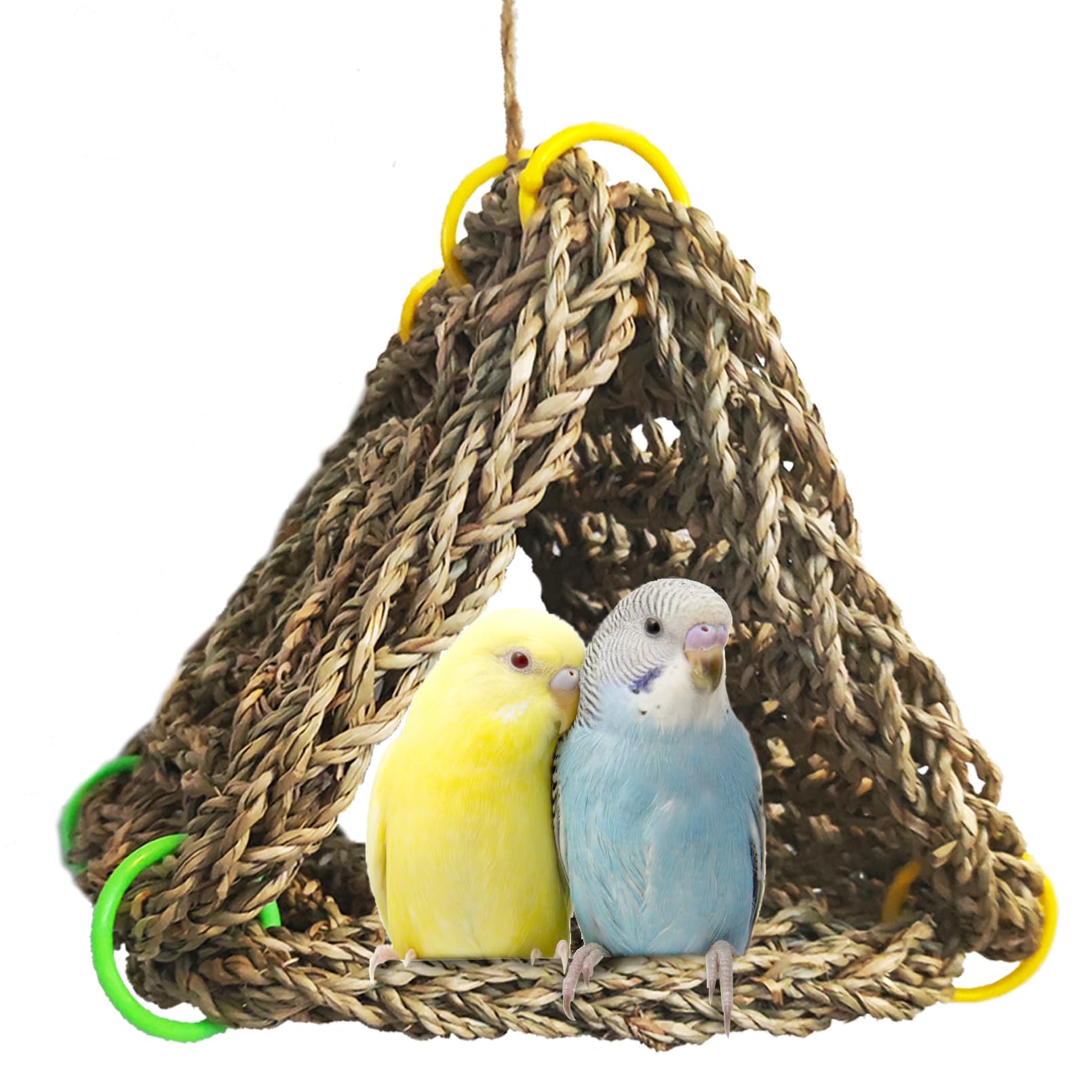 Tfwadmx Large Bird Seagrass Hammock Tent Parrot Hanging Nest House ...