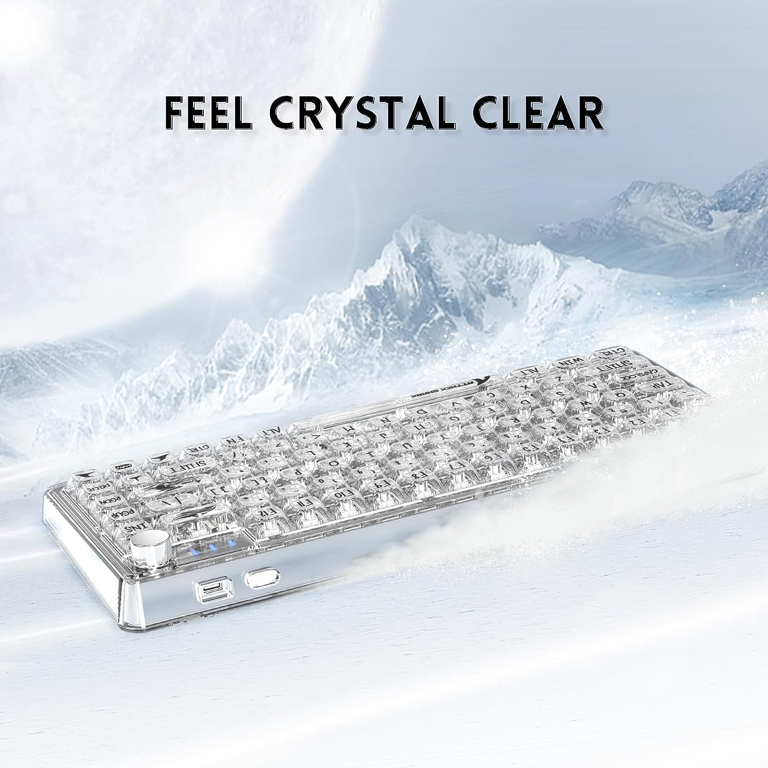Snapklik.com : Mechanical Keyboard, Transparent PC Keycaps, Custom RGB ...