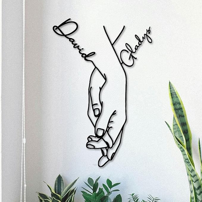 Amazon.com: JINMA Personalized Couple Decoration – Custom Holding Hands ...