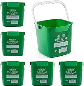 Amazon.com: Matthew Detergent and Sanitizing Cleaning Bucket 6 Quart ...