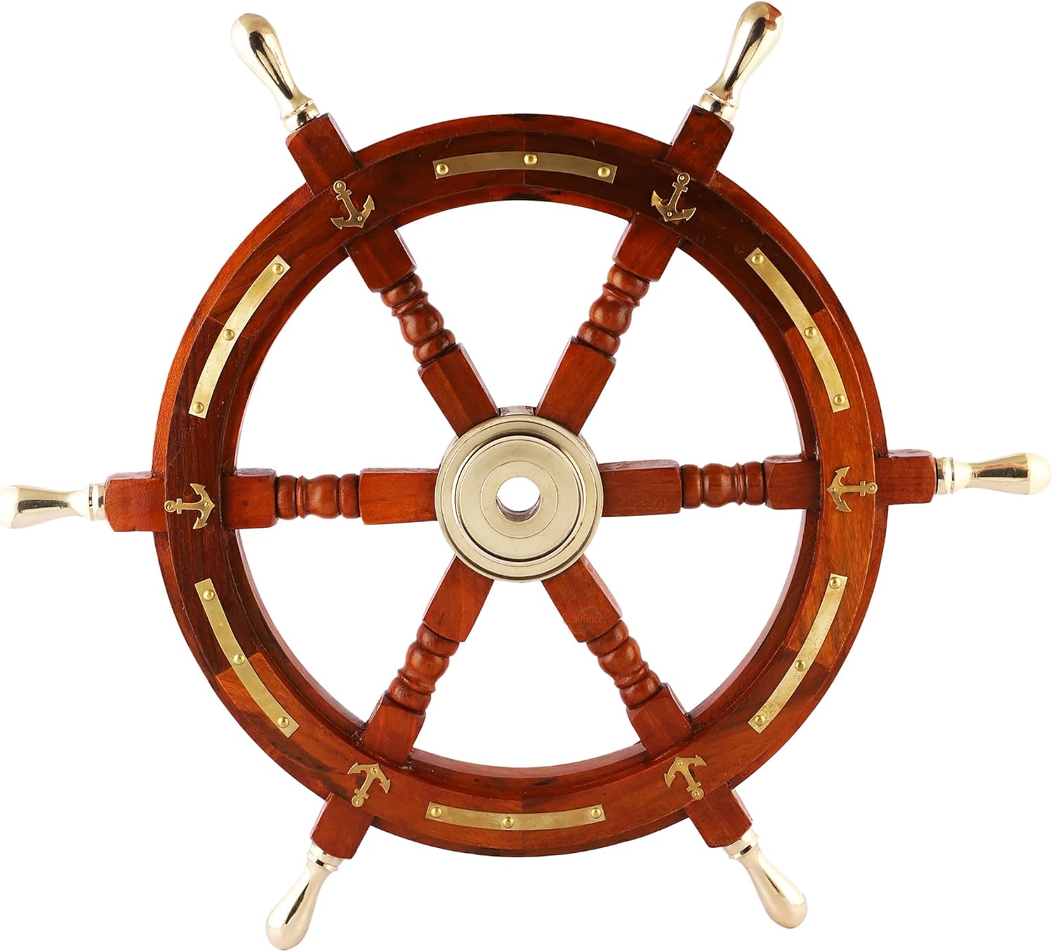 Amazon.com: Brainmart Nautical Ship Wheel Handcrafted Brass Handle ...