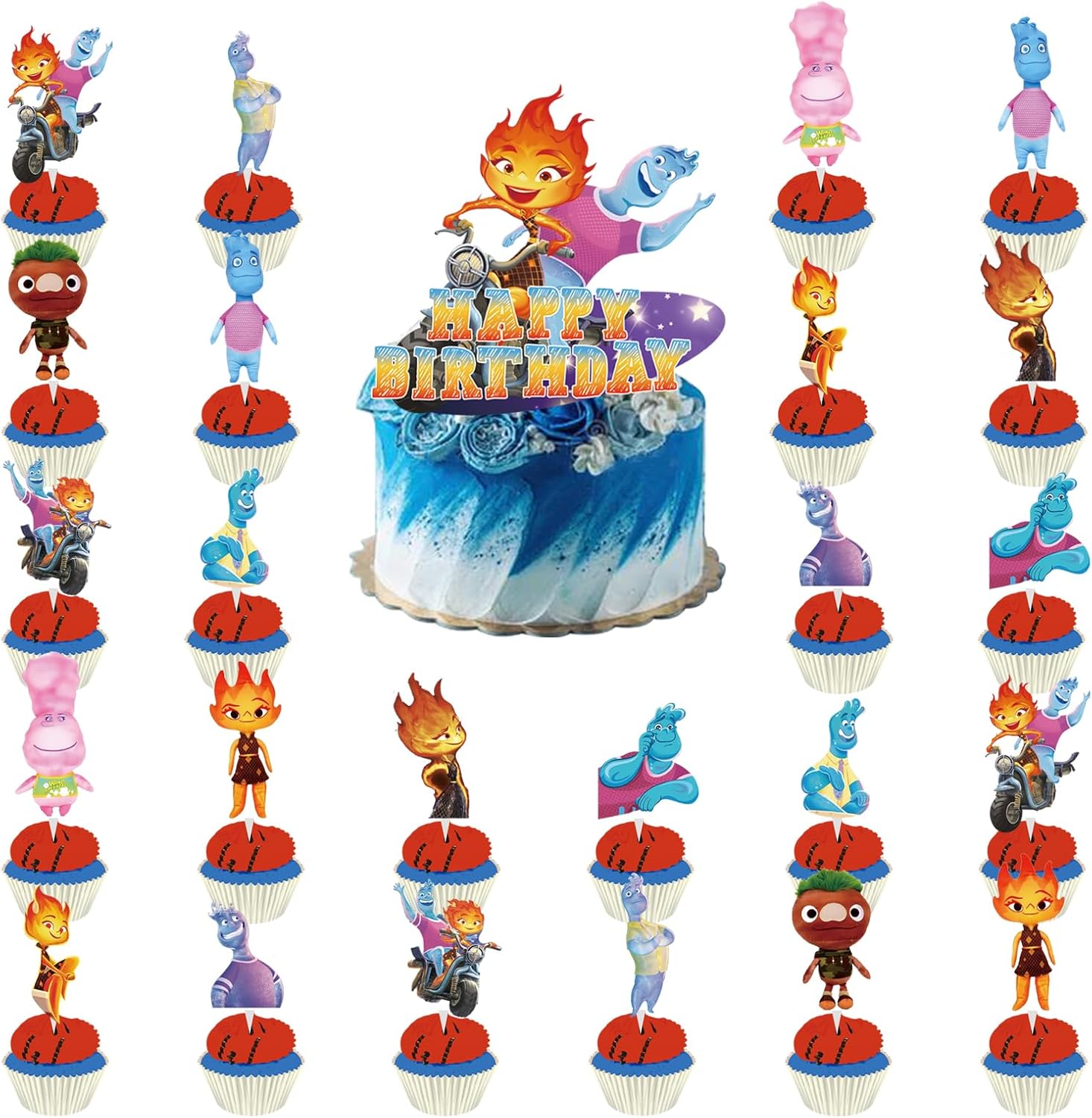 Elemental Birthday Party Supplies, 25pcs Elemental Party Decorations ...