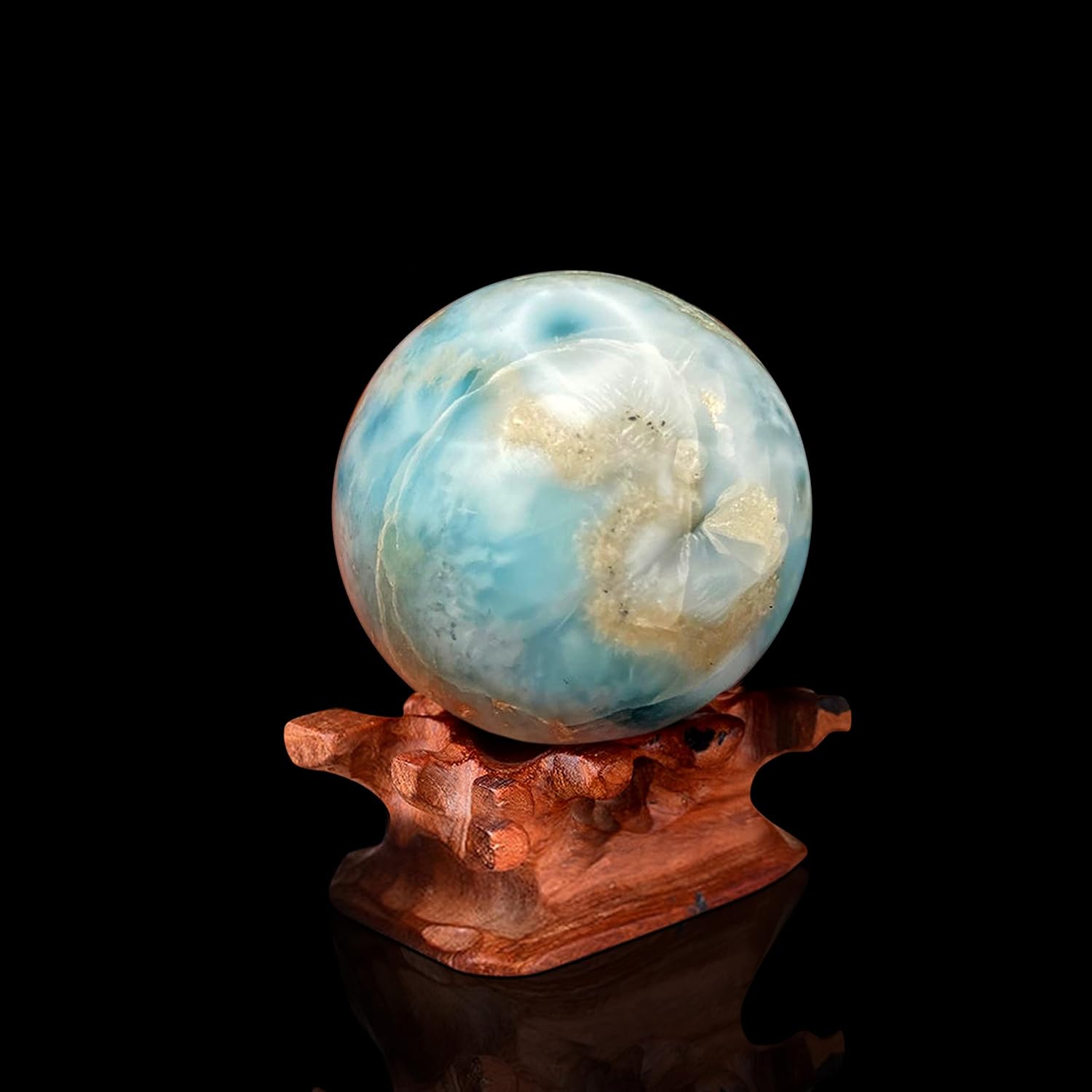 Amazon.com: Larimar Natural Gemstone Sphere Ball Healing Crystals for ...