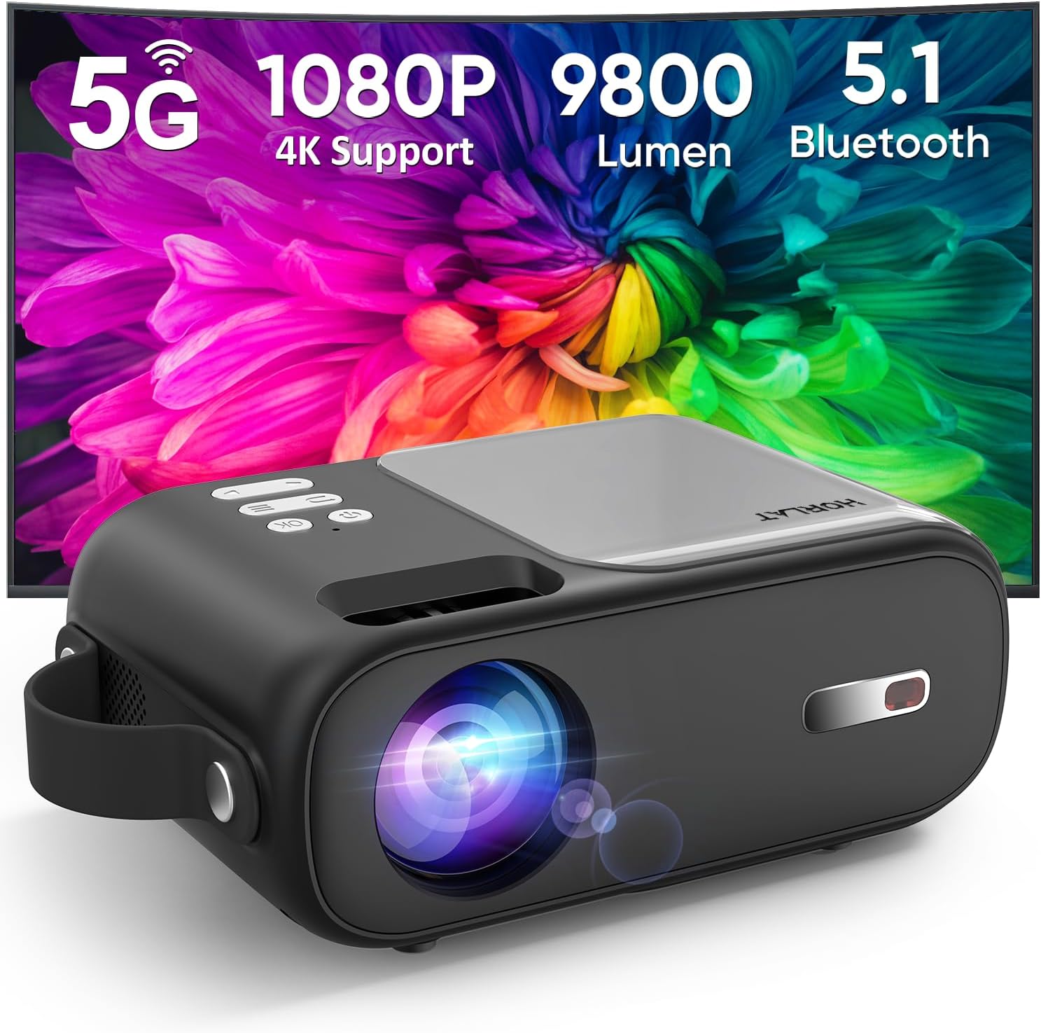 Amazon.com: Mini Projector for iPhone, 5G WiFi Bluetooth Projector ...