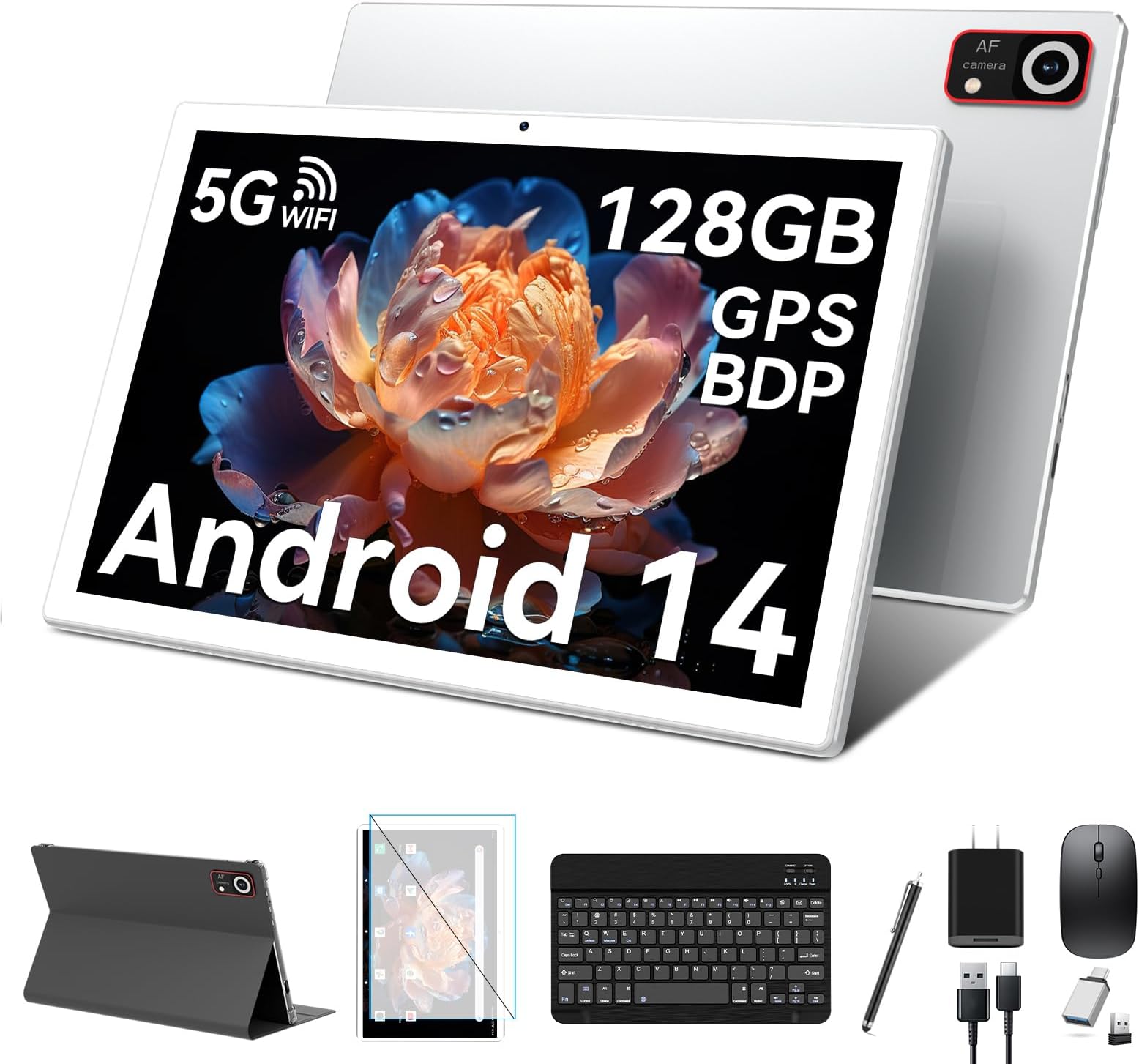 Amazon.com : JUSYEA 2025 Tablet Android Tablets 10 inch with 128GB ROM ...