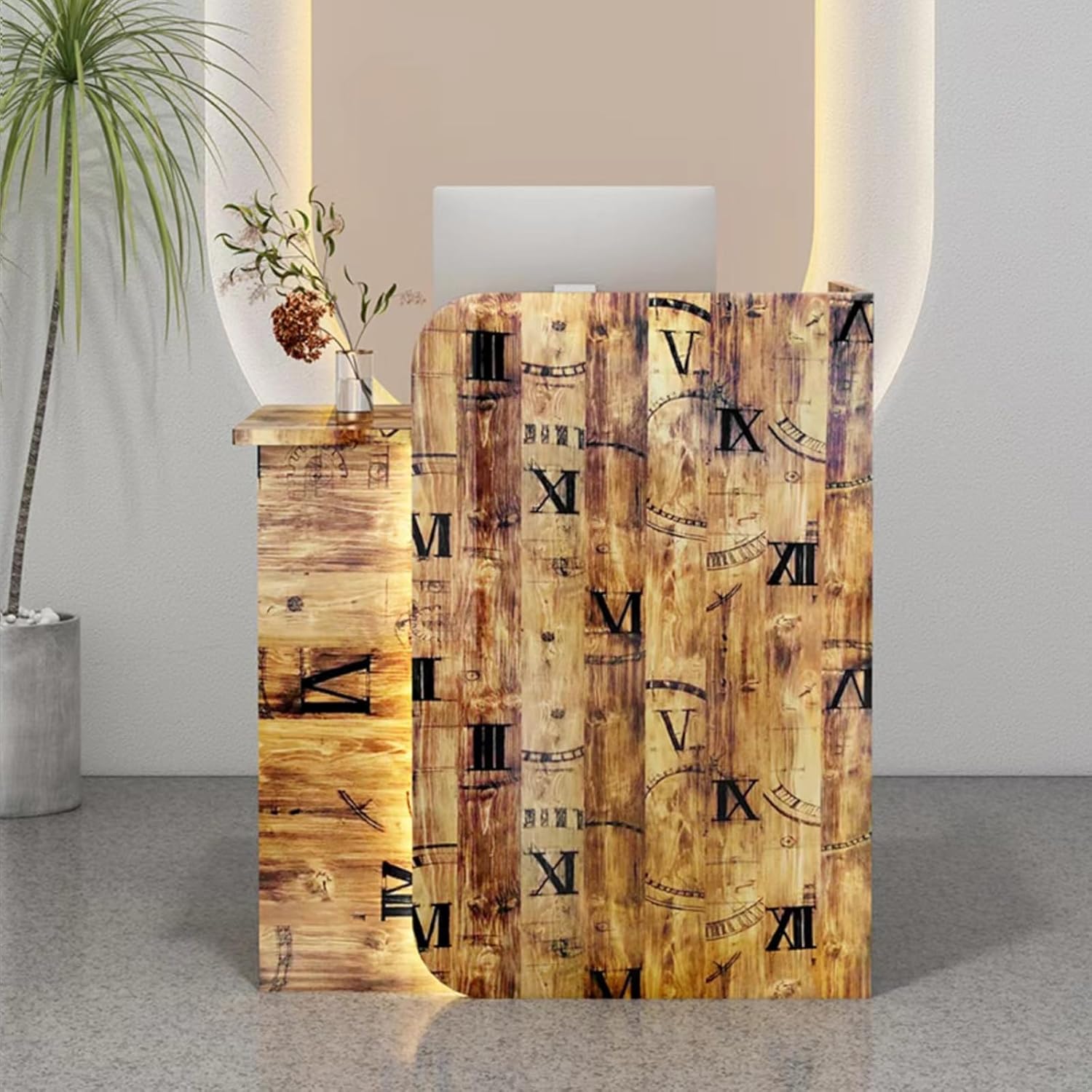 Amazon.com: OQTUHWM Reception Desk, Reception Desk with Counter, Front ...