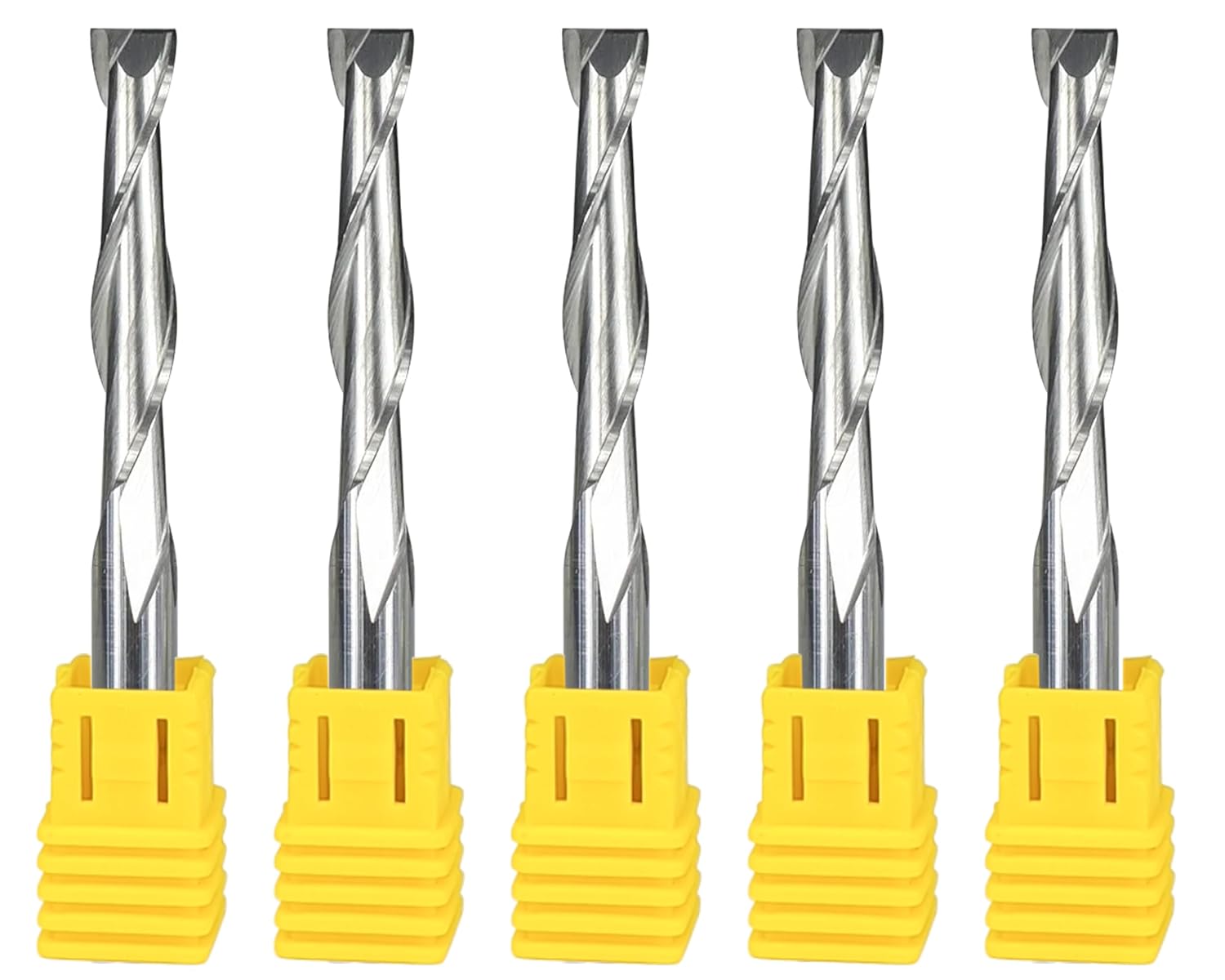 6mm CNC Router Bits Sprial CNC End Mills Two Flute Spiral Upcut Milling ...