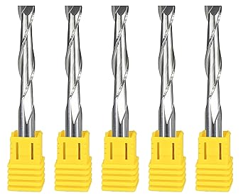 6mm CNC Router Bits Sprial CNC End Mills Two Flute Spiral Upcut Milling ...