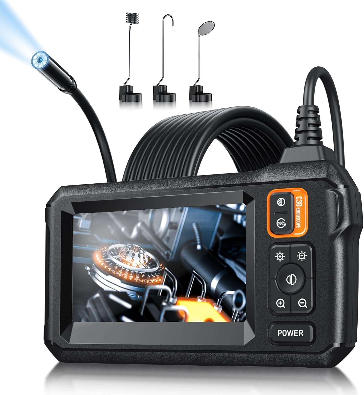 Endoscope Camera with Light, 1080P HD Boroscope Inspection Camera with ...