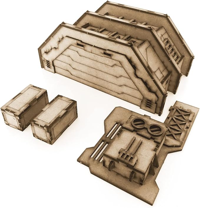 Pwork Wargames Barracks - sci-fi setting scenery set for miniatures in ...