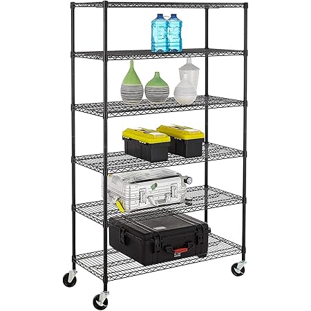 Amazon.com: 48" L×18" W×76" H Wire Shelving Unit Metal Shelf with 6 ...