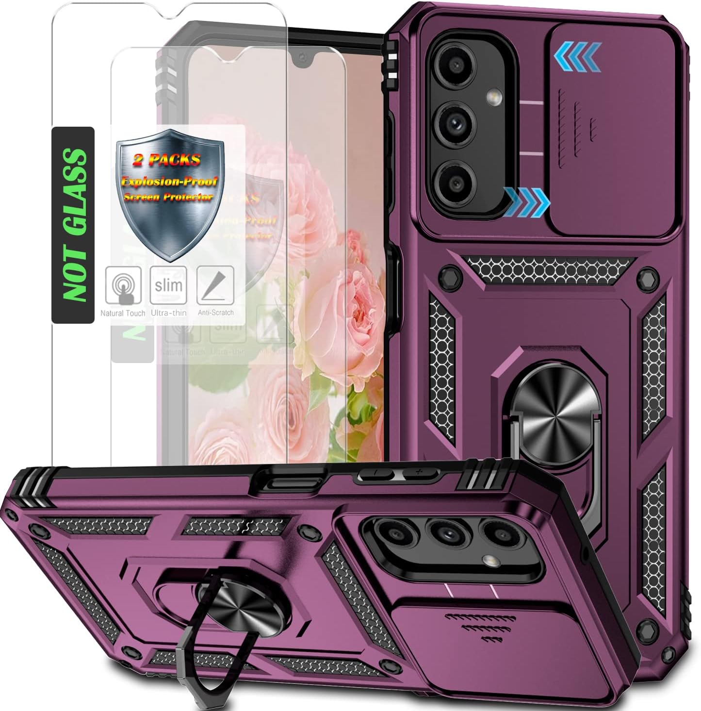 Amazon.com: AYMECL for A14 5G Case, with 2 Pcs Explosion-Proof Film ...