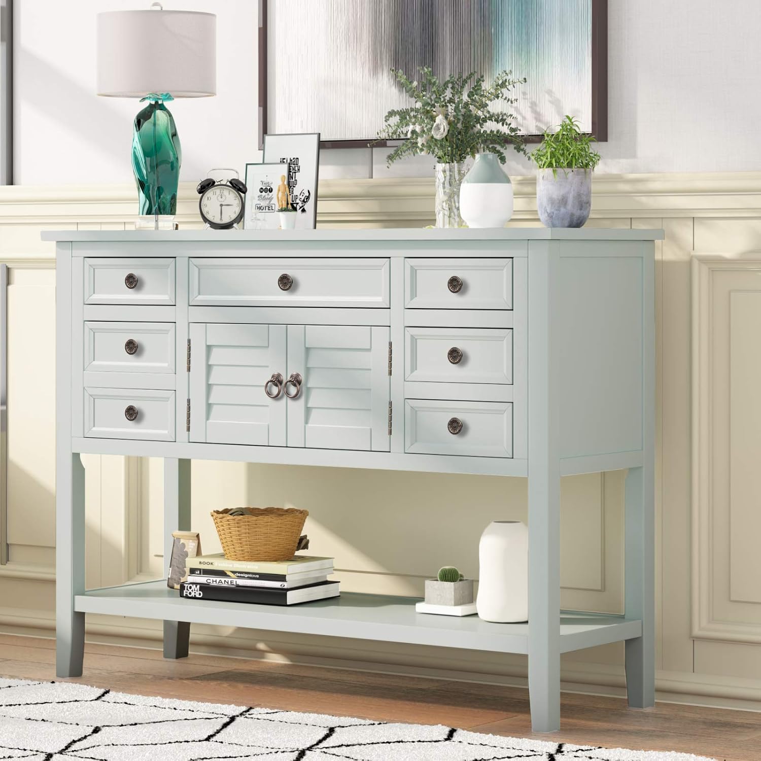 Amazon.com: Pannow Console Table for Entryway Buffet Table Sideboard ...